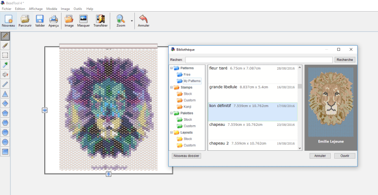 Utiliser le logiciel Bead Tool 4